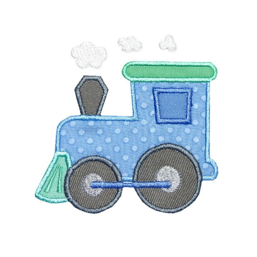 Train Engine Applique Embroidery Machine Design - Etsy