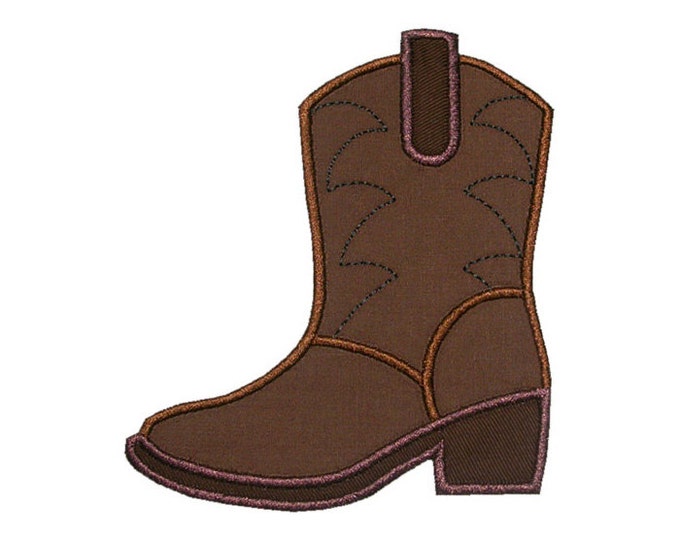 Cowboy Boot Applique Machine Embroidery Digital Design Cowgirl - Etsy