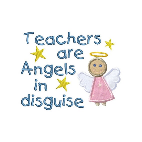 Teachers Angels Applique Machine Embroidery Digital Design - Etsy