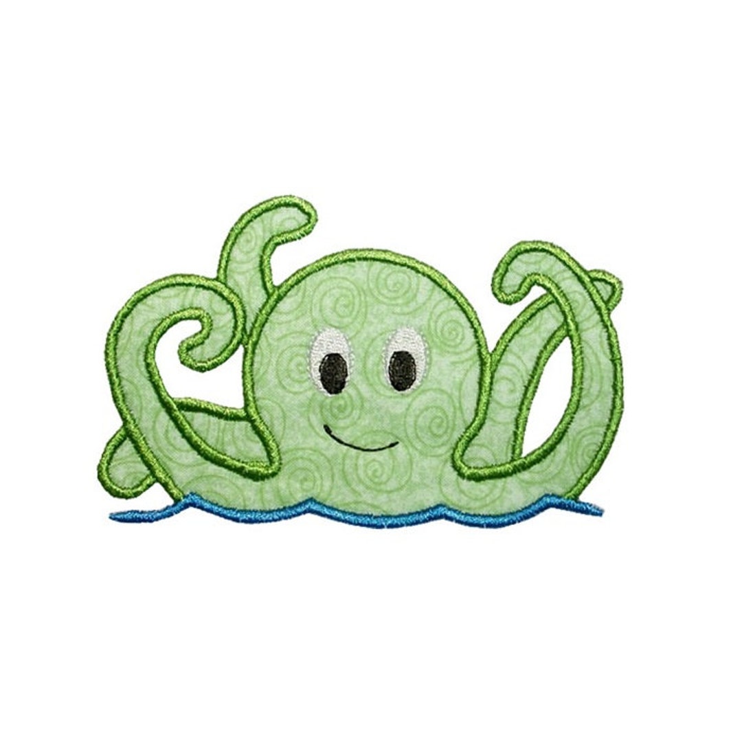 Octopus Applique Machine Embroidery Digital Design Ocean - Etsy