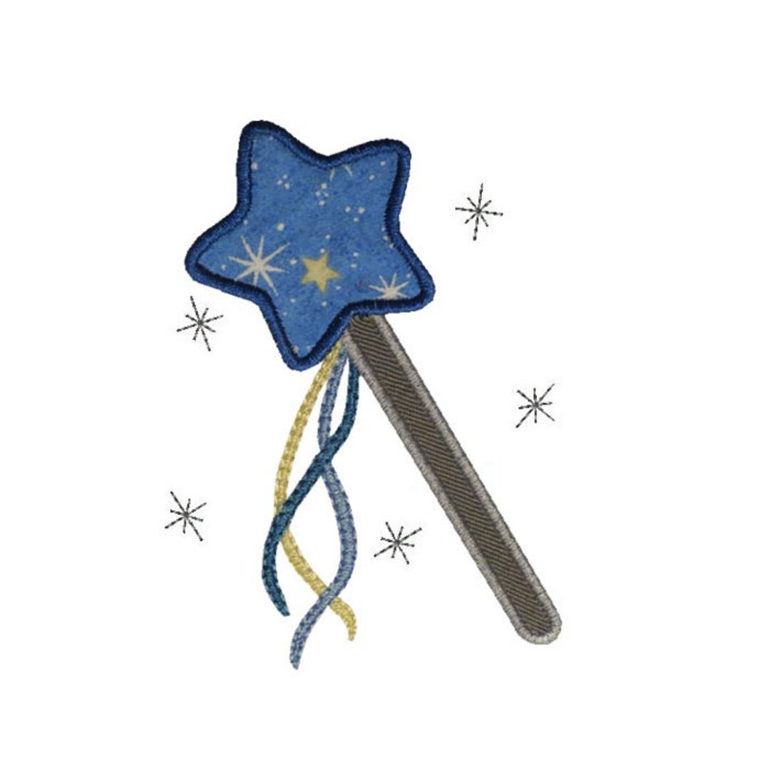 Princess Magic Wand Applique Machine Embroidery Digital Design Queen ...