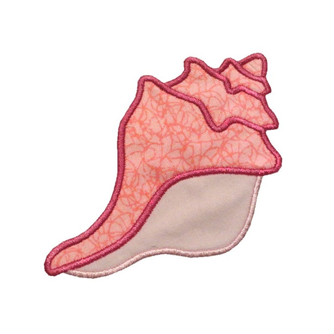 Conch Shell Applique Machine Embroidery Digital Design Seashell Sea ...