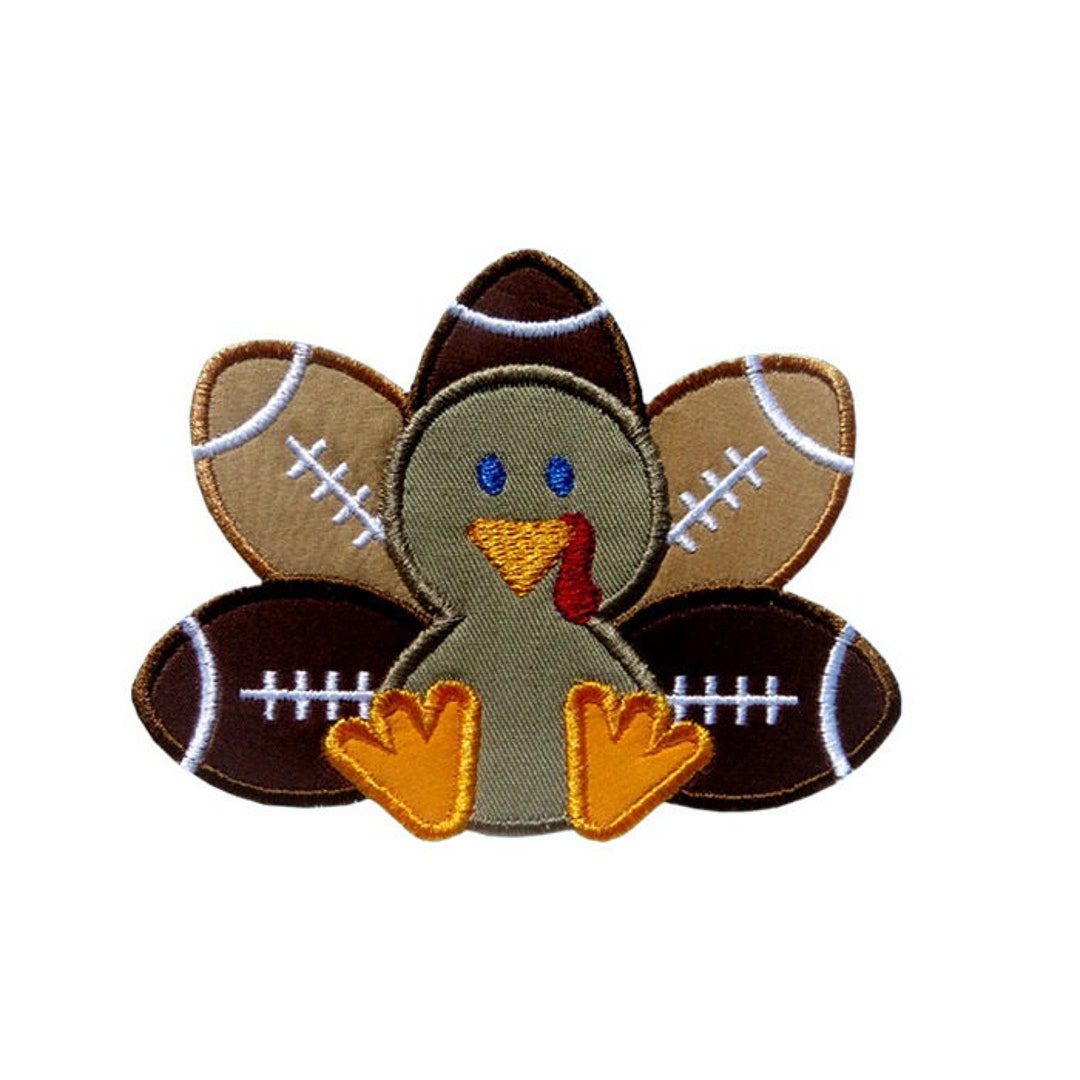 Turkey Football Applique Machine Embroidery Digital Design Superbowl ...