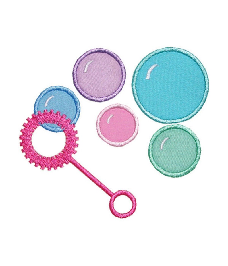 Bubbles and Bubble Wand Applique Machine Embroidery Design - Etsy