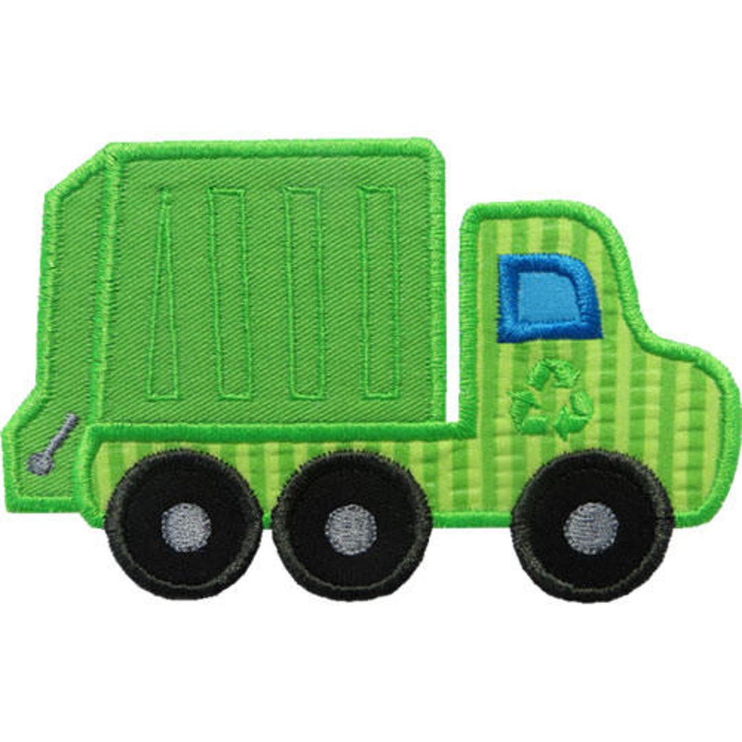 Garbage Trash Truck Applique Machine Embroidery Digital Design ...
