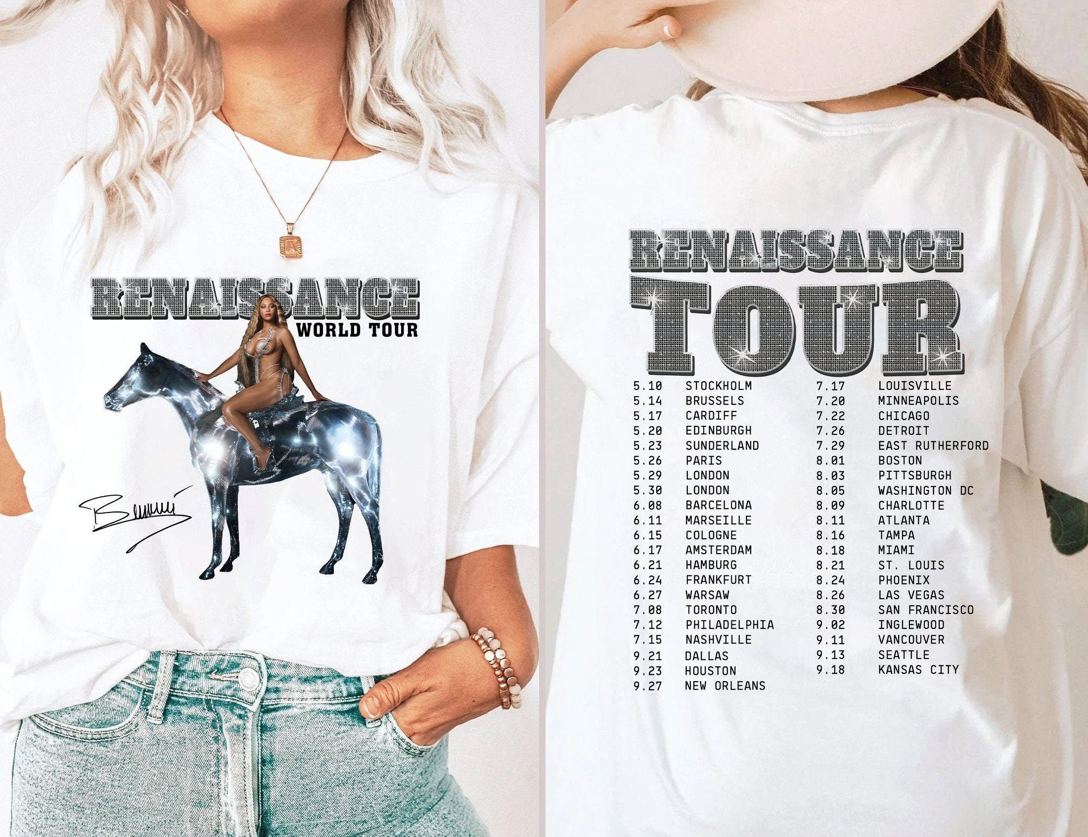 Beyonce Renaissance World Tour 2023 Shirt, Beyonce Tour Rhinestone 2023 ...