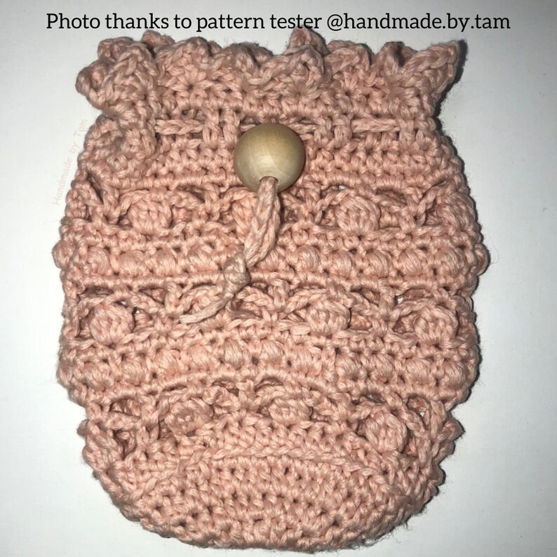 Dancing Pebble Clusters | Crochet Pattern | Crochet Drawstring Gift Bag ...