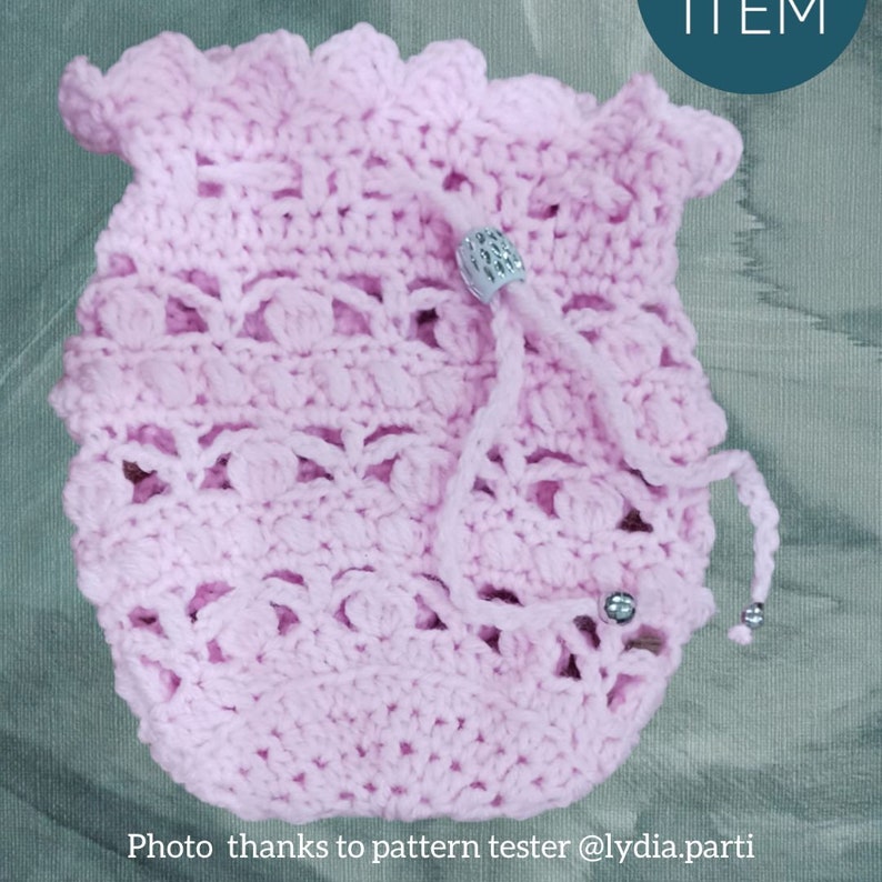 Dancing Pebble Clusters | Crochet Pattern | Crochet Drawstring Gift Bag ...