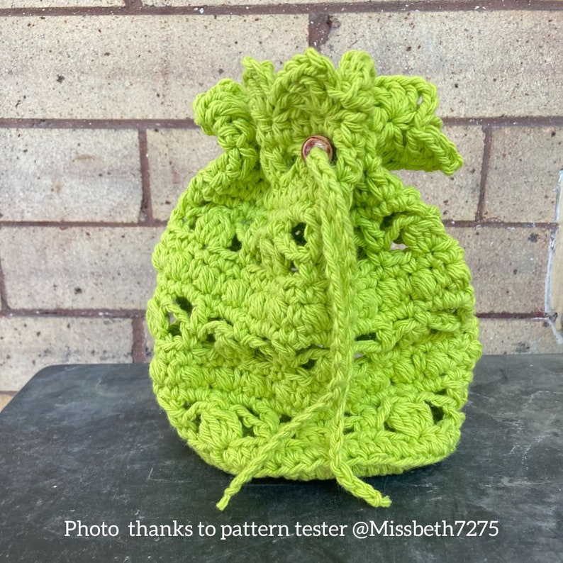 Dancing Pebble Clusters | Crochet Pattern | Crochet Drawstring Gift Bag ...