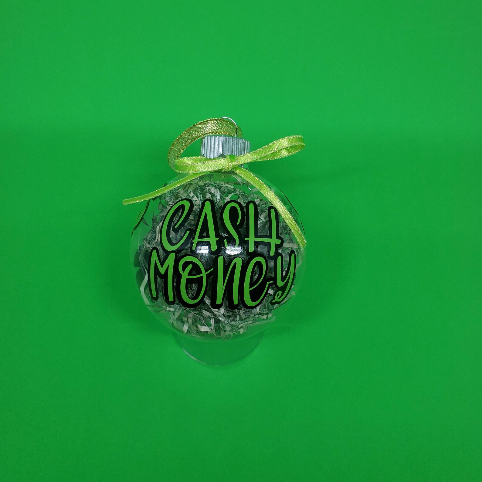 Money Ornament With Recycled 100's Glass or Plastic - Etsy