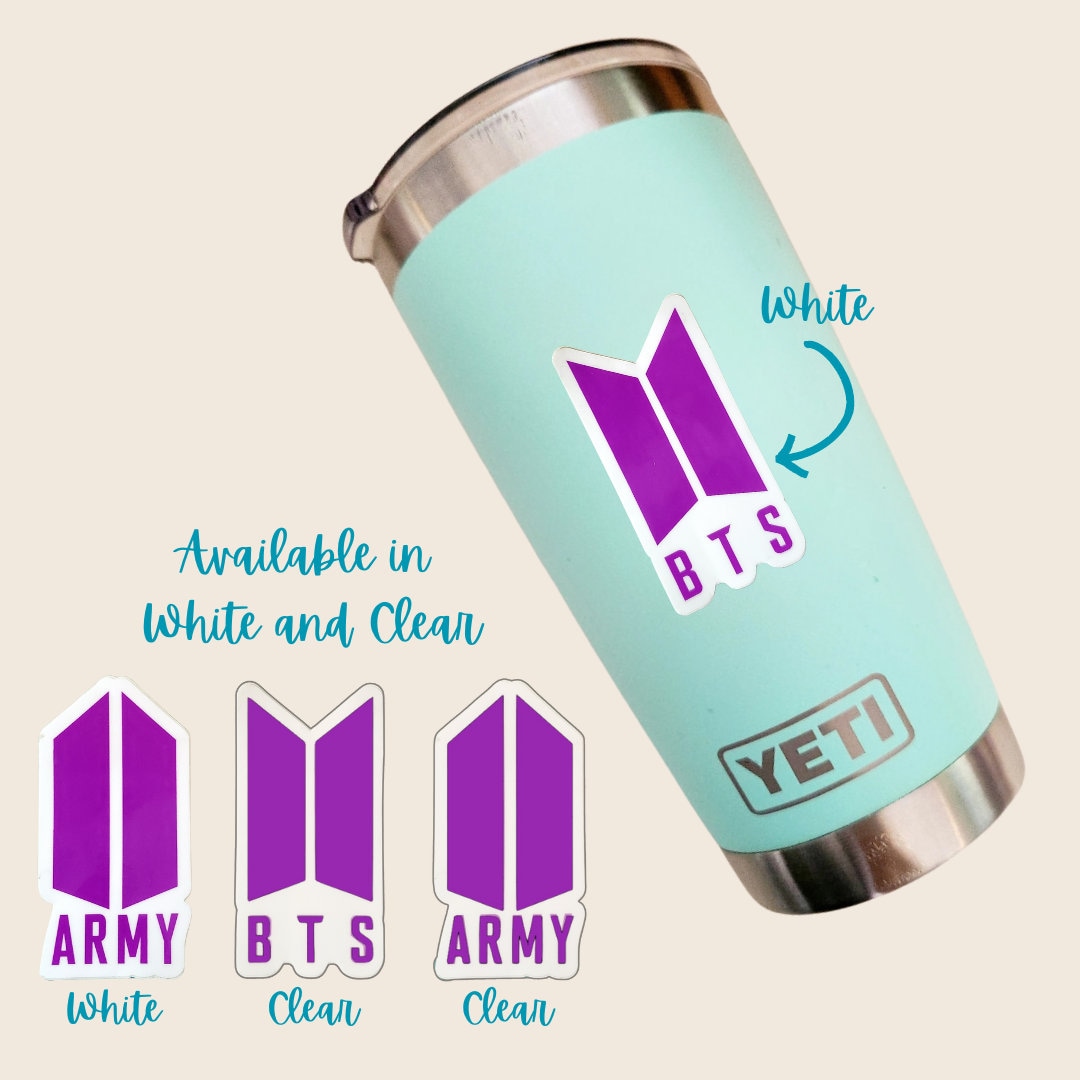 BTS ARMY Logo Purple Sticker Available in Clear - Etsy