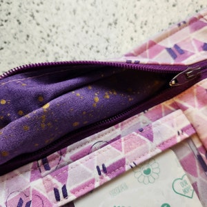 BTS Inspired Fabric Sling Crossbody Bag Purse With PC Pocket Purple ...