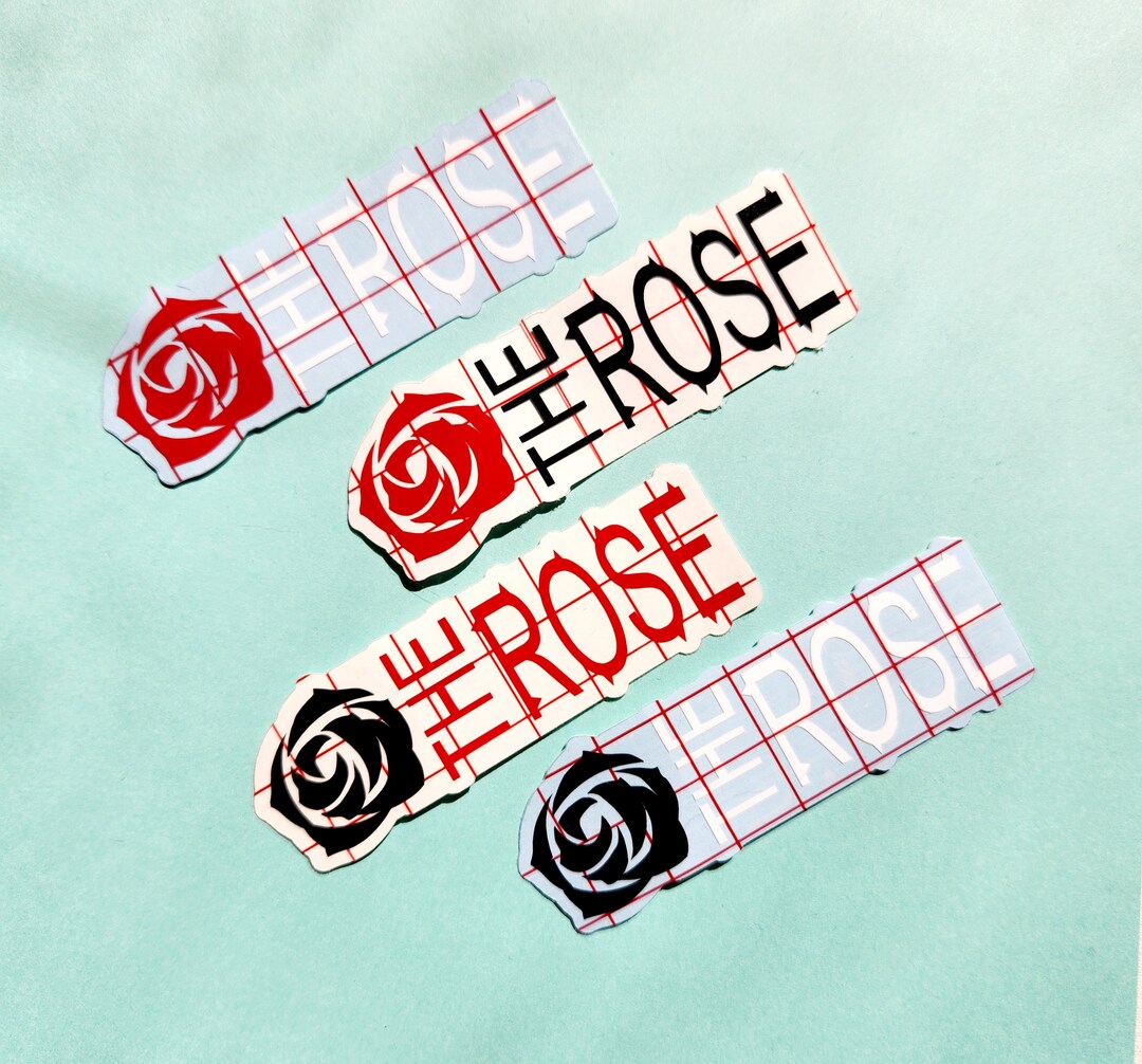 The Rose Name With Rose Logo Vinyl Decal - Etsy