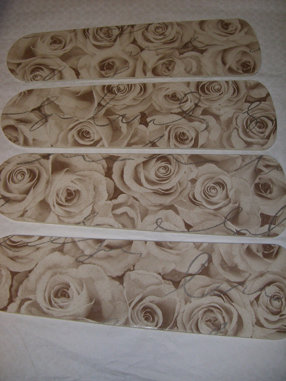 Custom ROMANTIC ROSES and Silver SCRIPT Ceiling Fan - Etsy