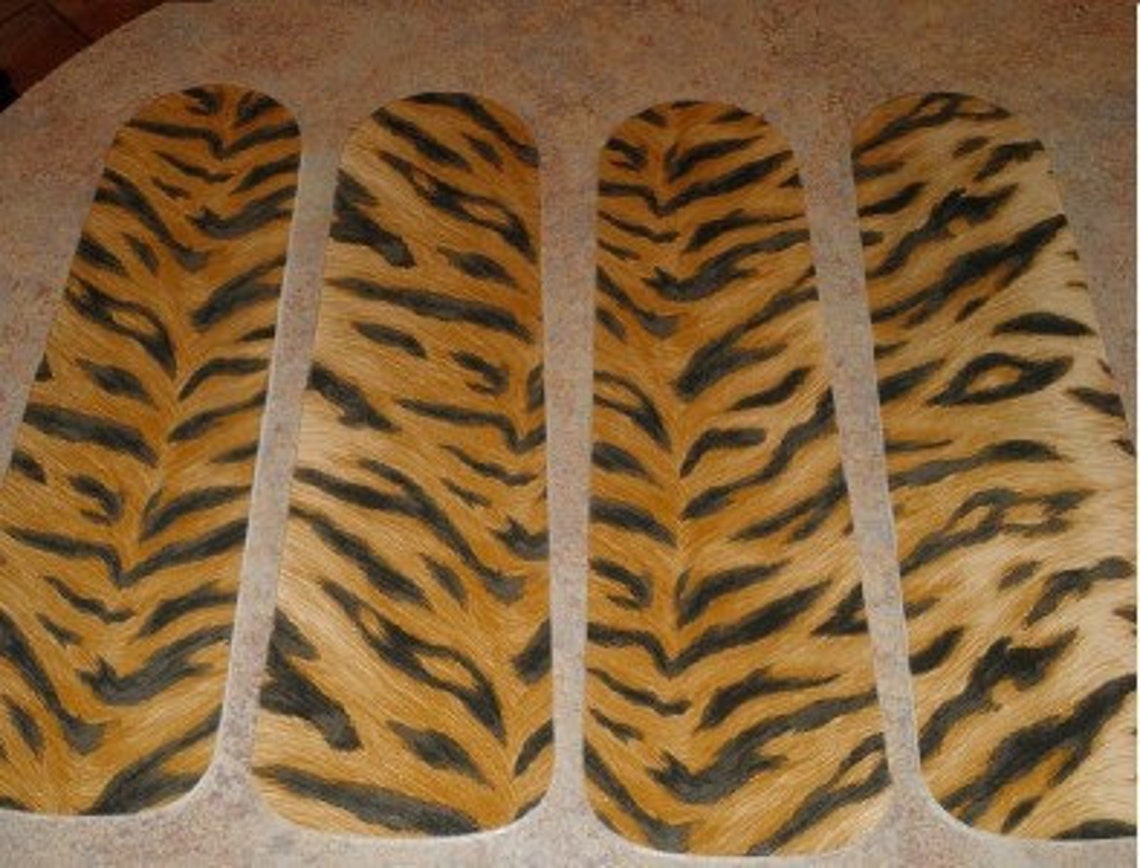 Custom Ceiling Fan Stunning Tiger Stripe Skin Motif - Etsy