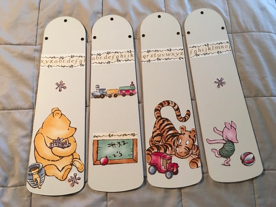 Custom Ceiling Fan With CLASSIC POOH & FRIENDS Alphabet Play - Etsy