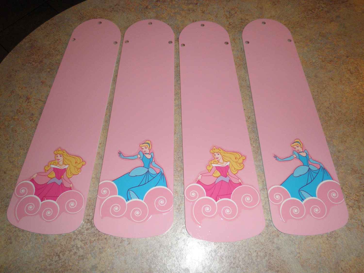 Custom Ceiling Fan Pink Swirl Princess Cinderella & Sleeping - Etsy