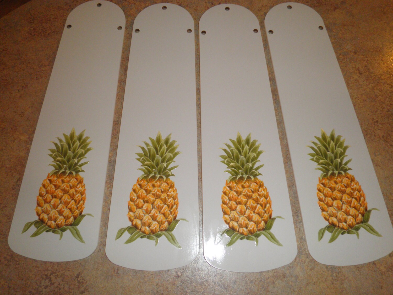 Custom TROPICAL HAWAIIN PINEAPPLE Ceiling Fan With Light Kitchen or ...