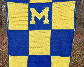 Michigan Football Chunky Blanket - Etsy