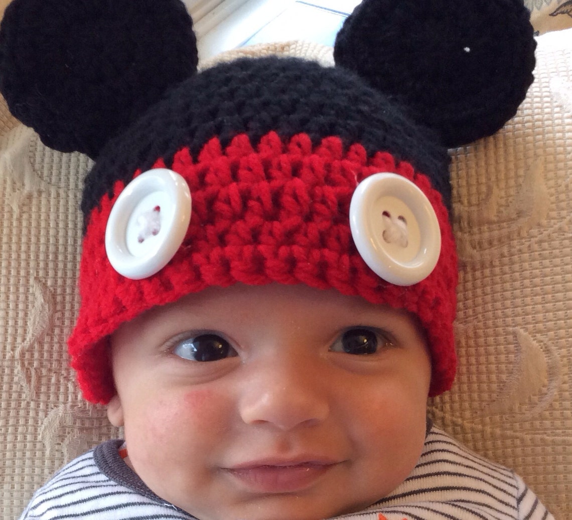 Handmade Mickey Mouse Inspired Hat Character Hat Select a - Etsy