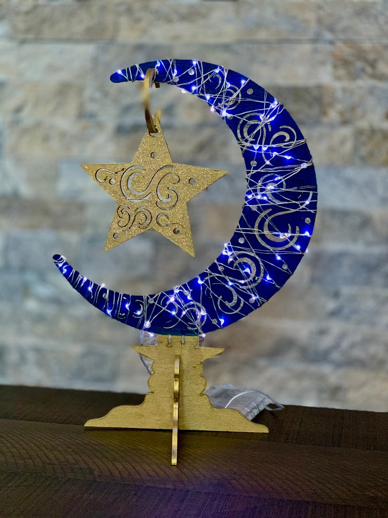 Swirly Moon Centerpiece- Paint It to Match Home Decor - Etsy