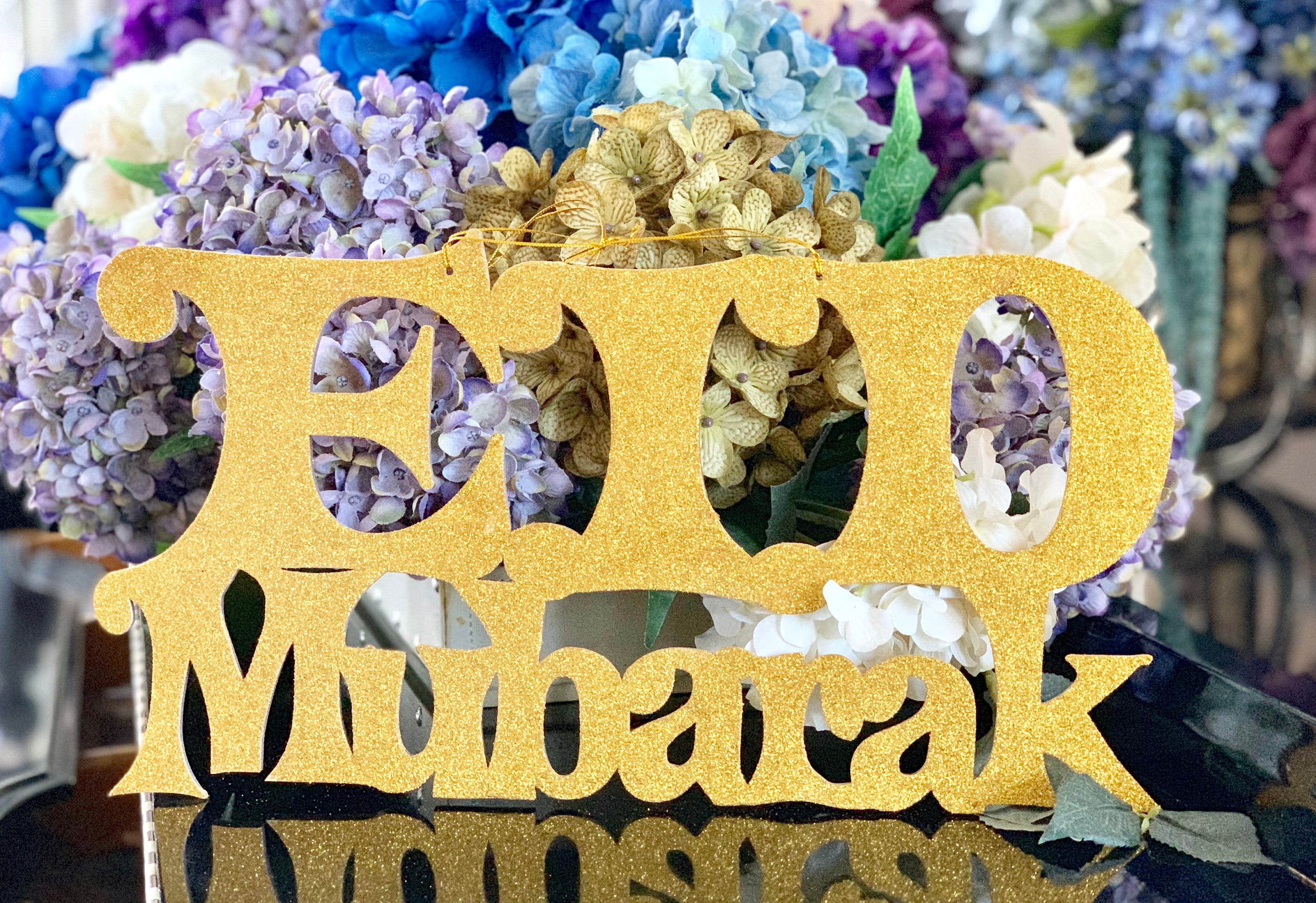 Glitter Eid Mubarak Wooden Sign-gold - Etsy