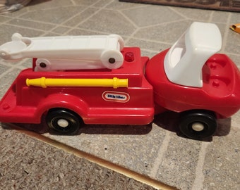 Vintage Little Tikes Fire Truck Engine With 3 People and Dog. - Etsy