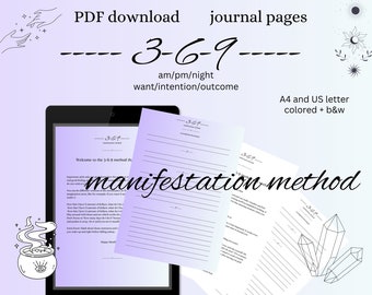 EDITABLE Digital Manifestation Journal 130 Pages to Increase - Etsy