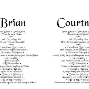 Two Names Together With Meaning - Etsy
