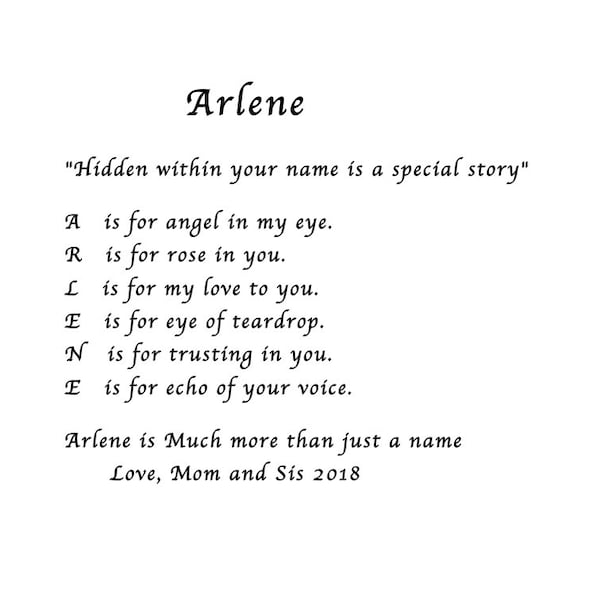 Acrostic Name Poems - Etsy