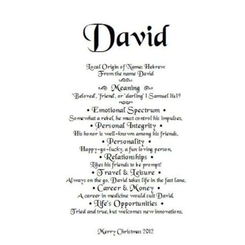 First Name Meaning - Etsy