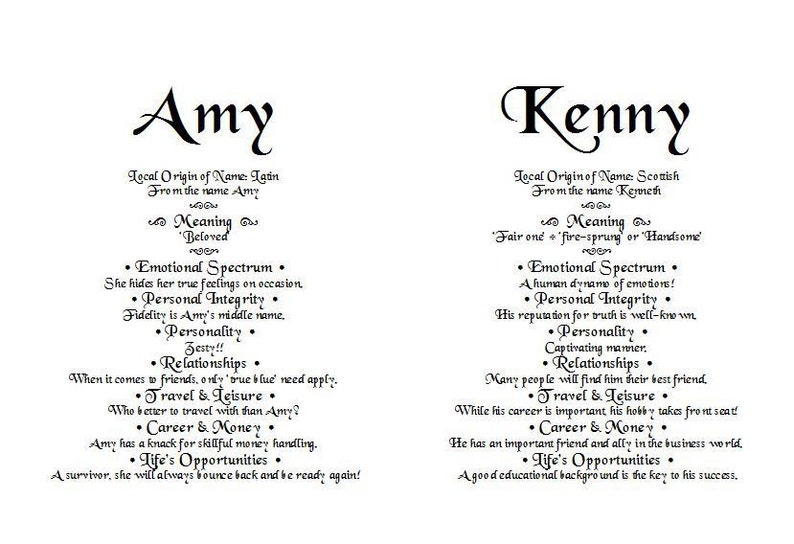 Two Names Together With Meaning - Etsy