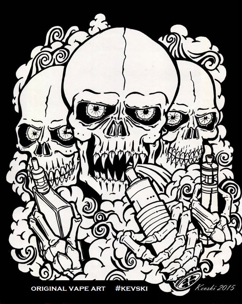 Vape T-shirts-gildan Premium/screen Print original Design,vape Art by ...