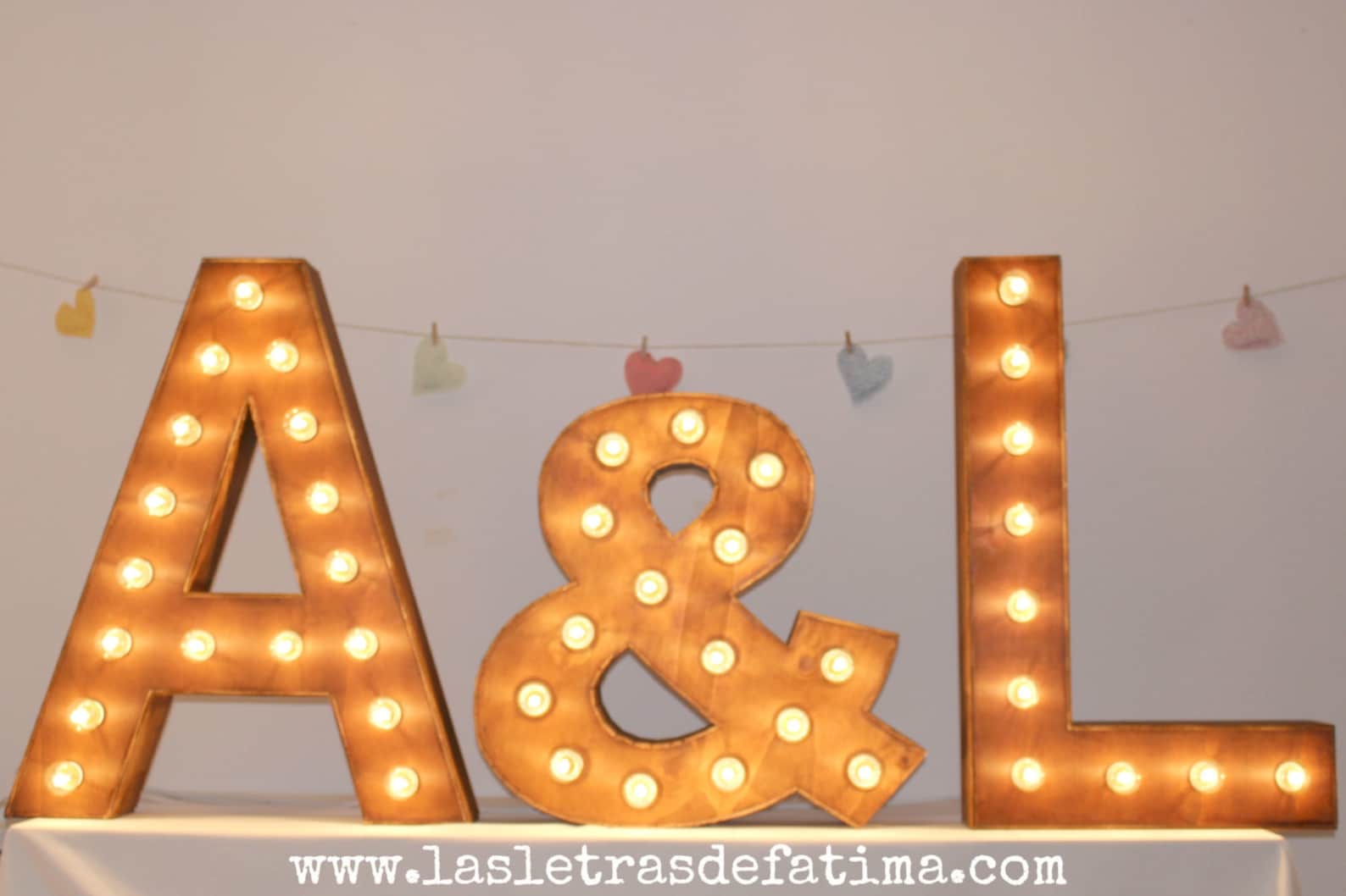 LETRAS con LUCES GIGANTES 80 cm de altas | Etsy