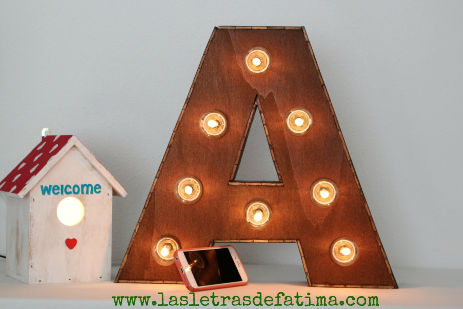 16 Inches Light Letter. Iluminated Letter. Wood Letter Great | Etsy