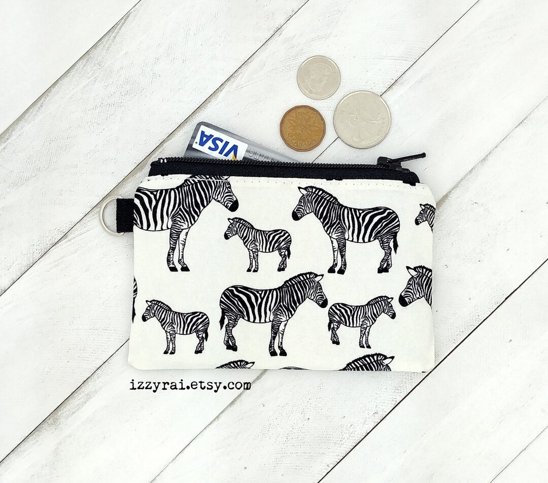 ZEBRA - Coin Purse - Gift - Change Wallet - Travel Pouch - Zipper Bag ...