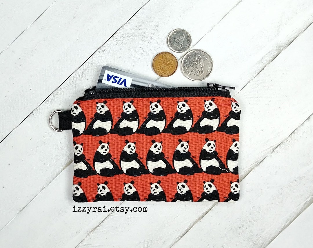 Coin Purse PANDAS on RED Kawaii Change Purse Card - Etsy