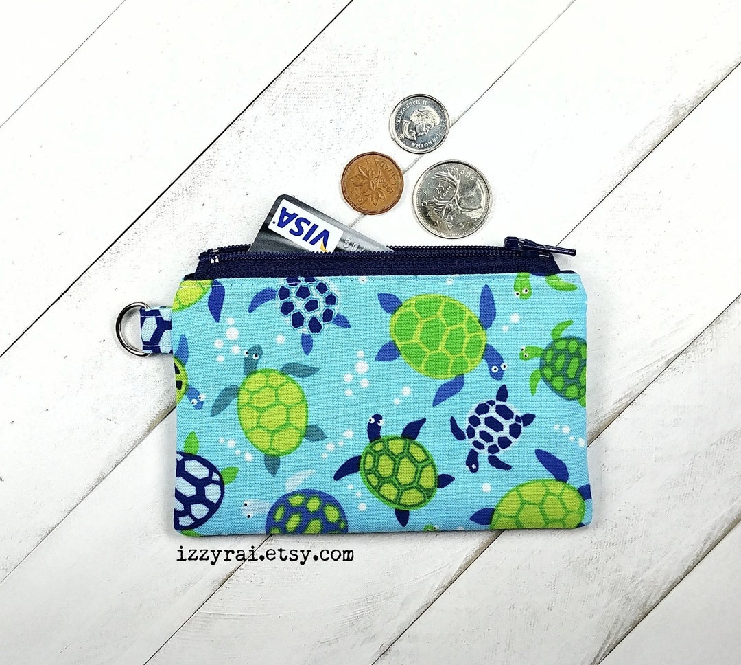 SEA TURTLE - Coin Purse - Gift - Change Wallet - Travel Pouch - Zipper ...