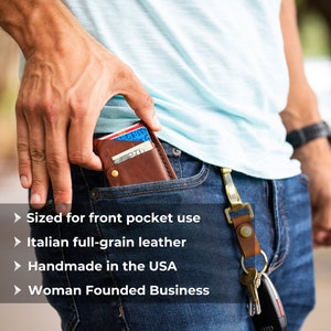 Front Pocket Wallet, Leather Wallet, Dark Ash Big Spender, Minimalist ...