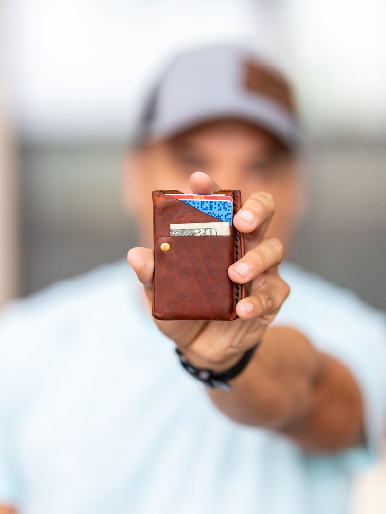 Big Spender Minimalist Leather Wallet, Simple Front Pocket Wallet, Slim ...