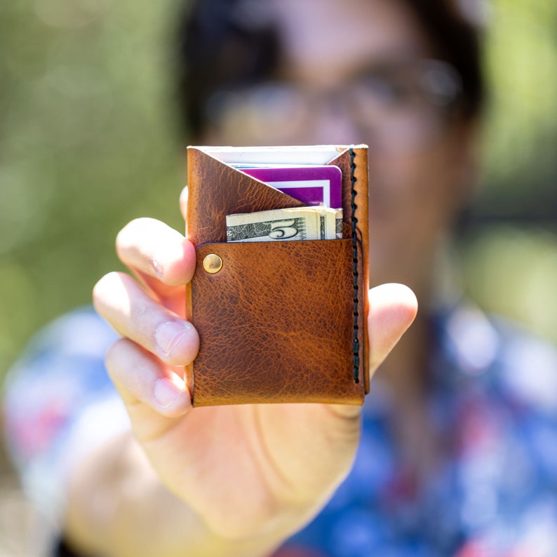 Big Spender Minimalist Leather Wallet Simple Front Pocket - Etsy