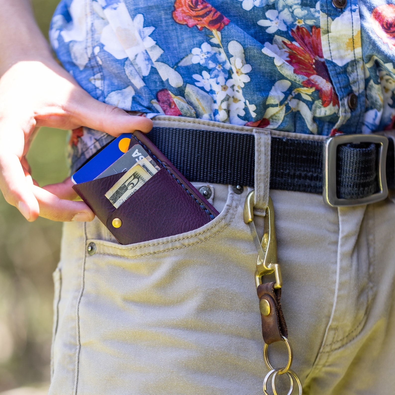 Front Pocket Wallet, Leather Wallet, Dark Ash Big Spender, Minimalist ...