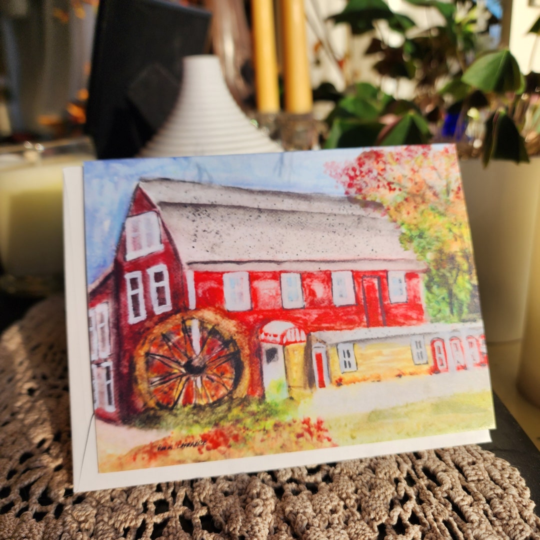 Fine Art Note Card of My Original Watercolor Artwork, "the Old Mill ...
