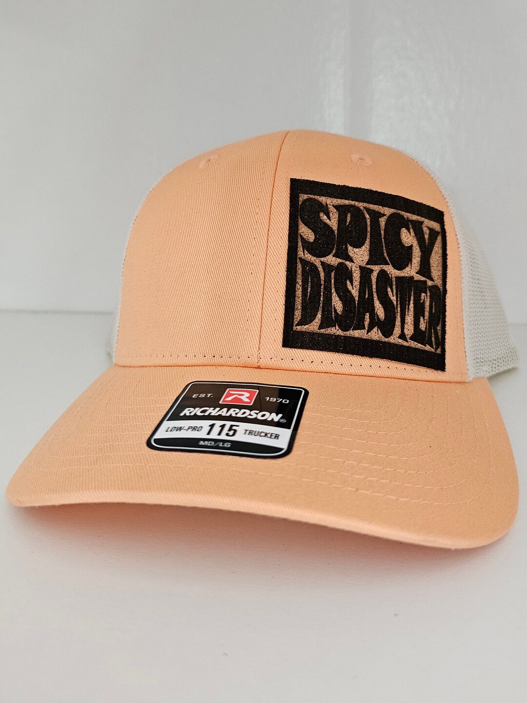 Peach/cream - Spicy Disaster - With Cork Engraved Image - Etsy