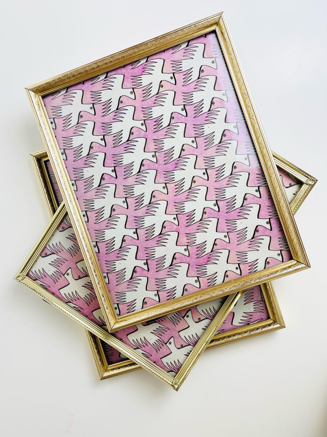 Vintage Gold Metal Frames Set of Three Ornate Gold Tone Picture Frames ...