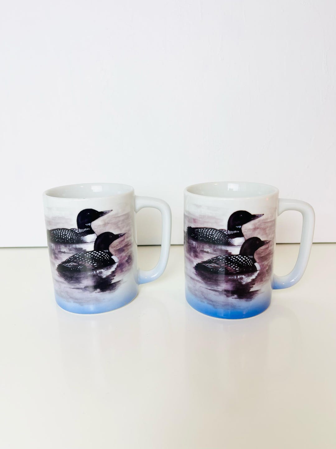 Set of 2 Vintage Otagiri Loon Mugs Bird Ceramic Coffee Mugs Made in ...