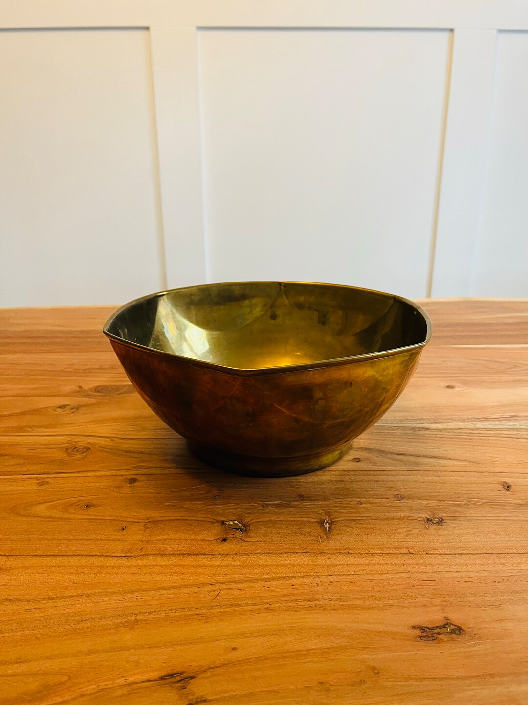 Vintage Brass Bowl Large Brass Bowl - Etsy