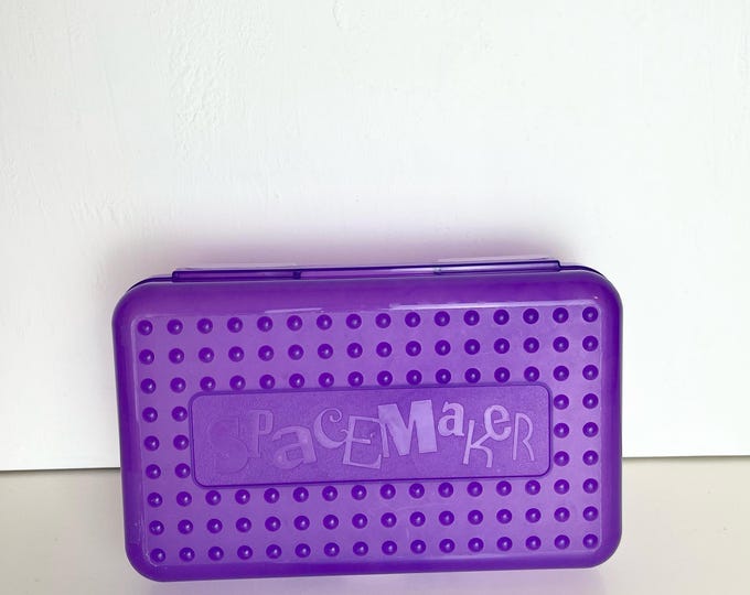 Vintage Spacemaker Purple Pencil Case | 1990s Plastic Kids Crayon ...