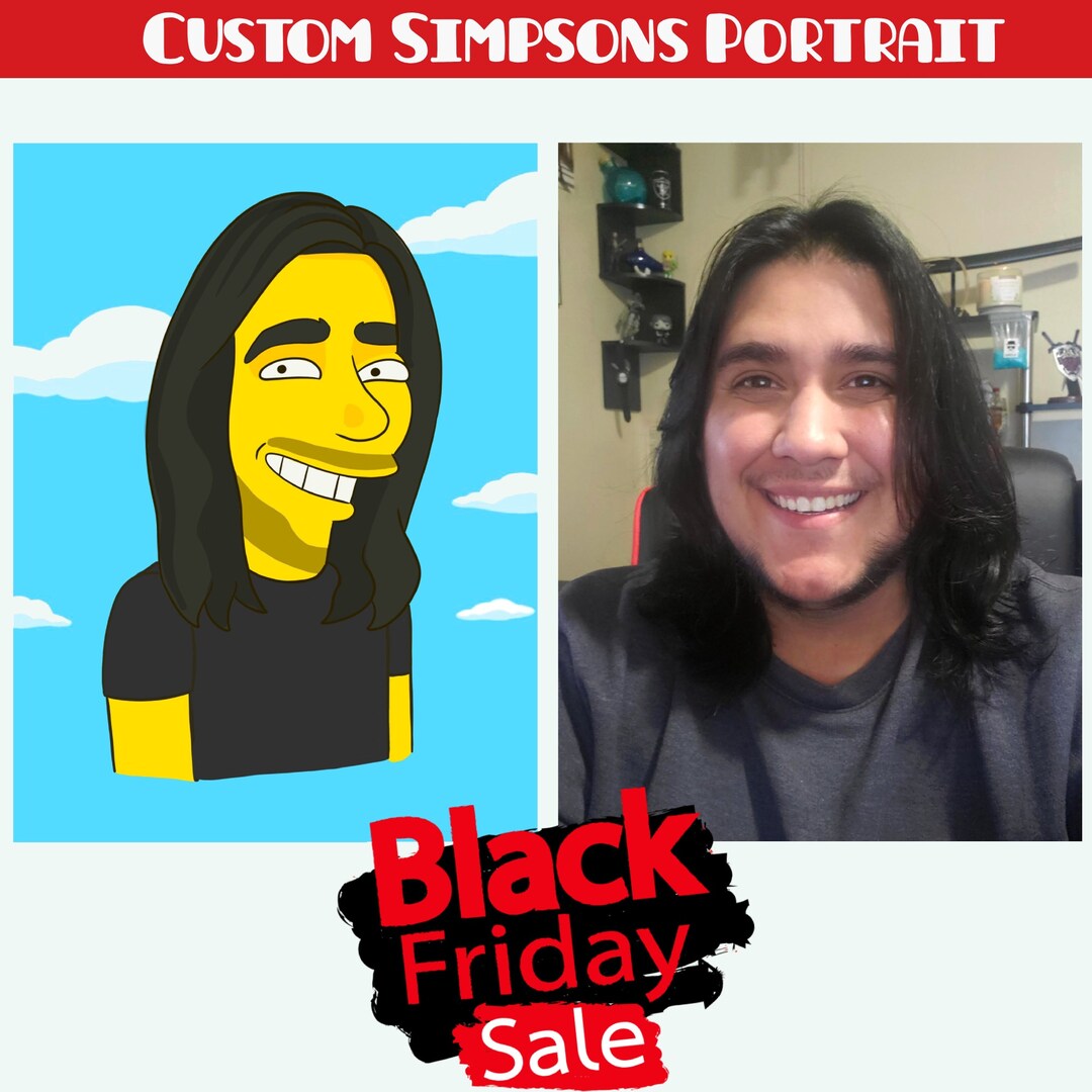 Custom Simpsons Portrait Custom Caricature Character - Etsy
