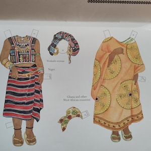Paper Dolls With Traditional African Costumes by Yuko Green - Etsy